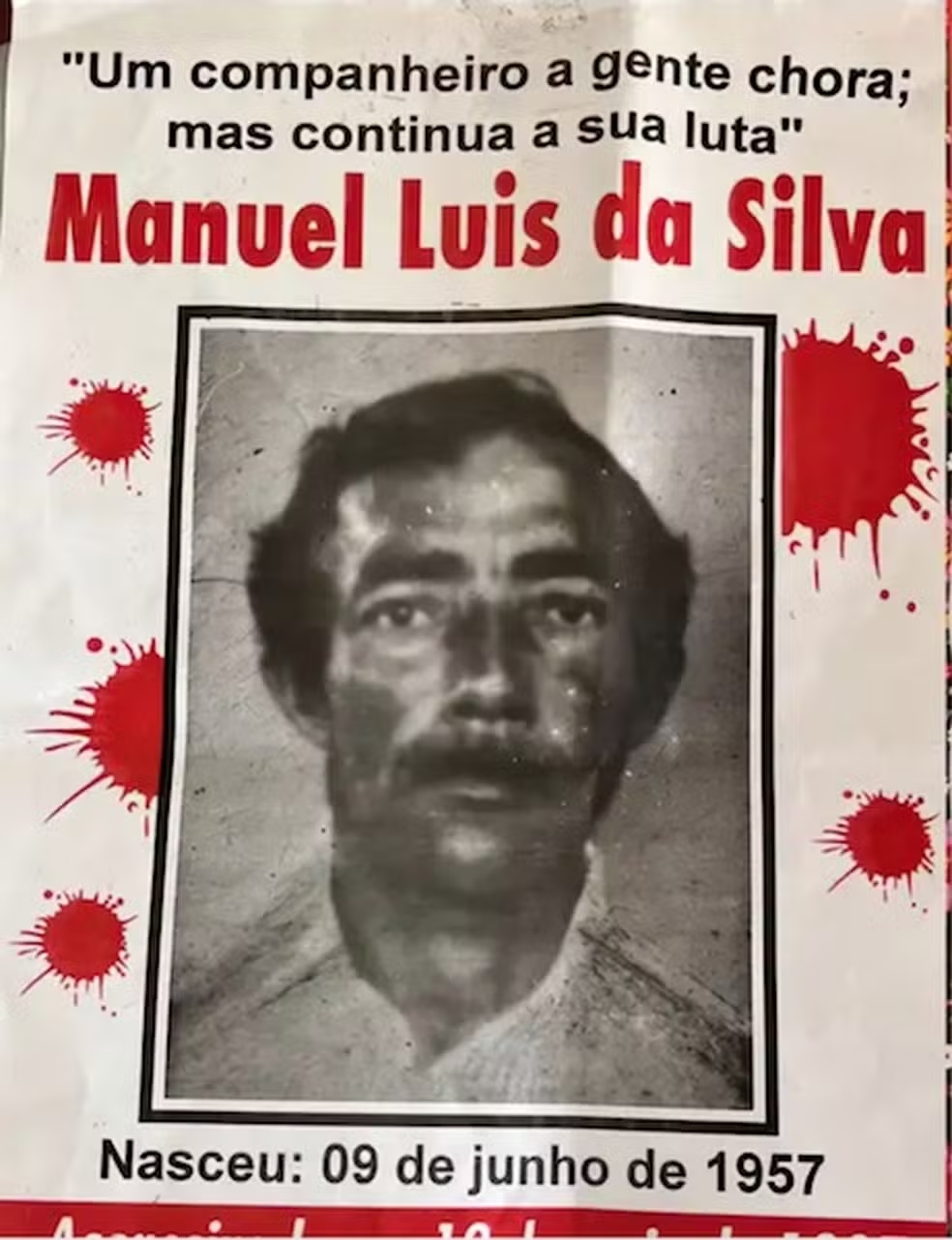 Quem foi Manoel Luiz da Silva, trabalhador rural cuja morte motivou ...